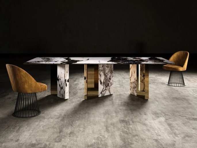 Stardust black marble dining table Dubai / UAE